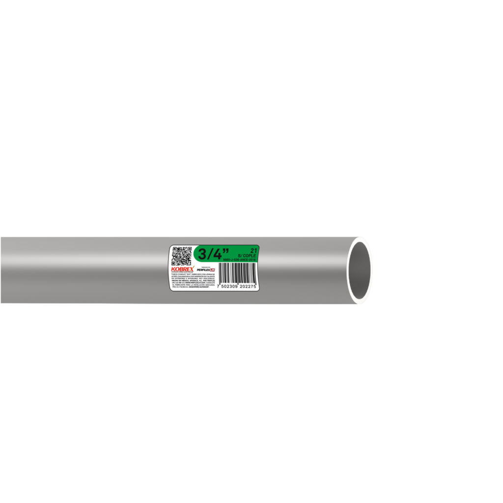 TUBO PARA ACOMETIDA GALVANIZADA CON ROSCA 1 1/4" 4M - KOBREX ...